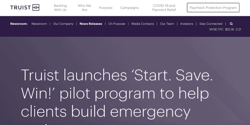 Truist launches ‘Start. Save. Win!’ - Commonwealth