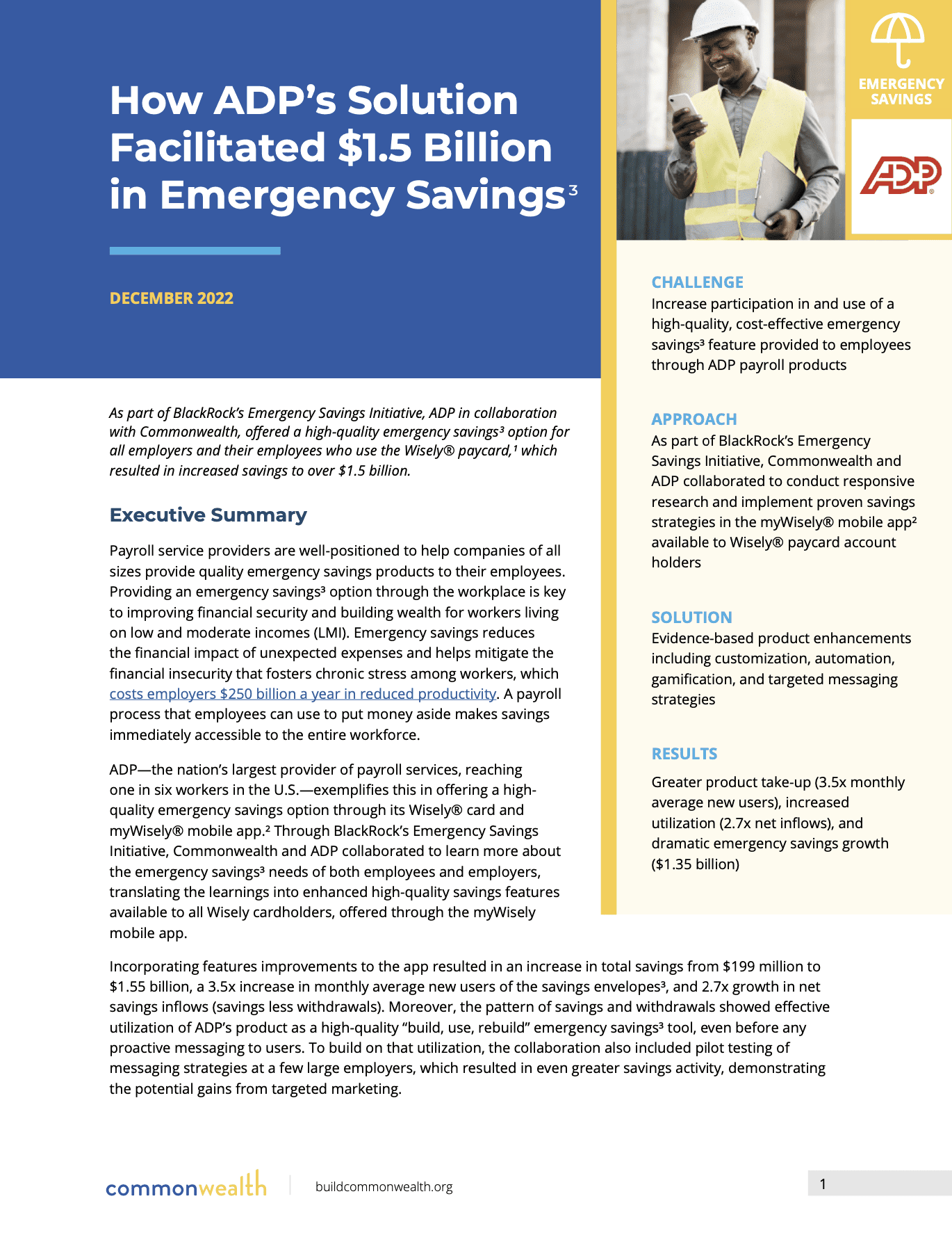 How ADP’s Solution Facilitated $1.5 Billion in Emergency Savings